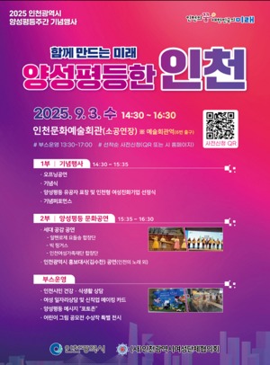 Incheon to Host 2025 Gender Equality Week Commemorative Event